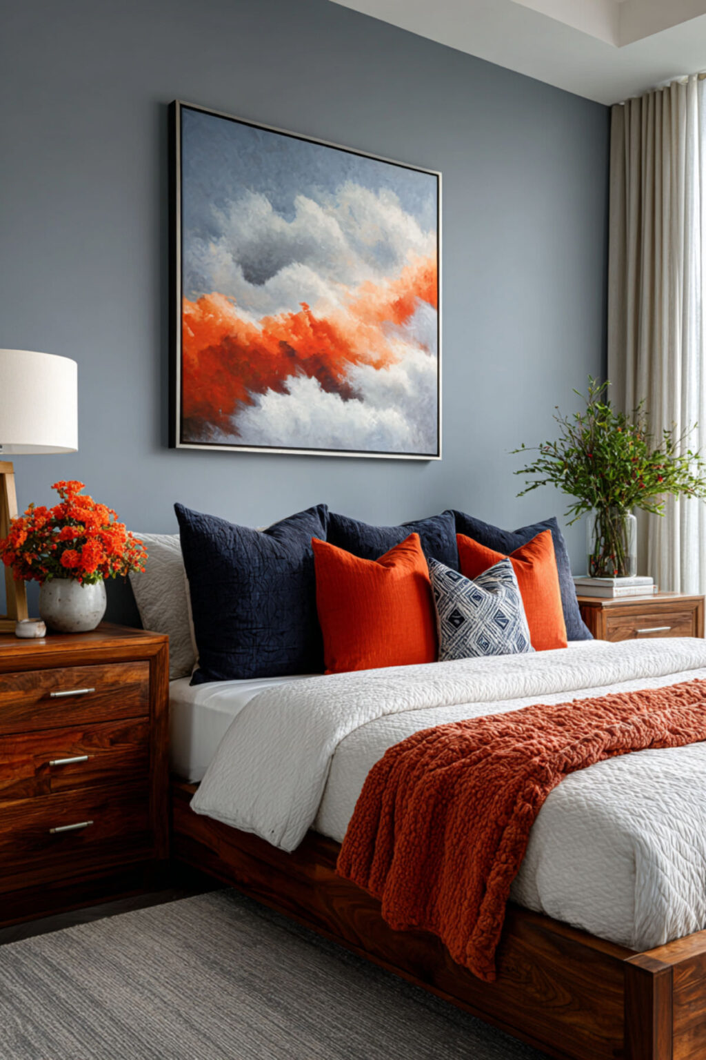 16 Sky Blue & Orange Bedrooms That Encourage Calm Play - Velvet Dawns