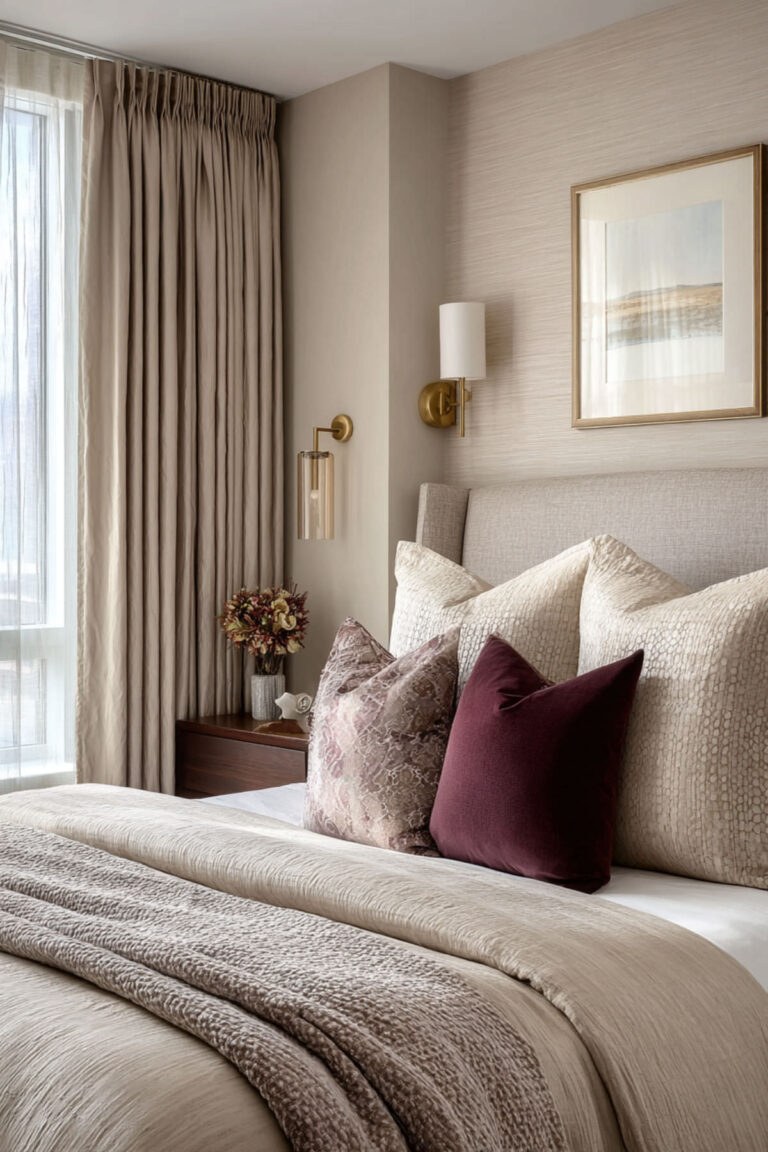 15 Elegant Dusty Plum & Taupe Bedroom Colors for Insomnia Relief ...