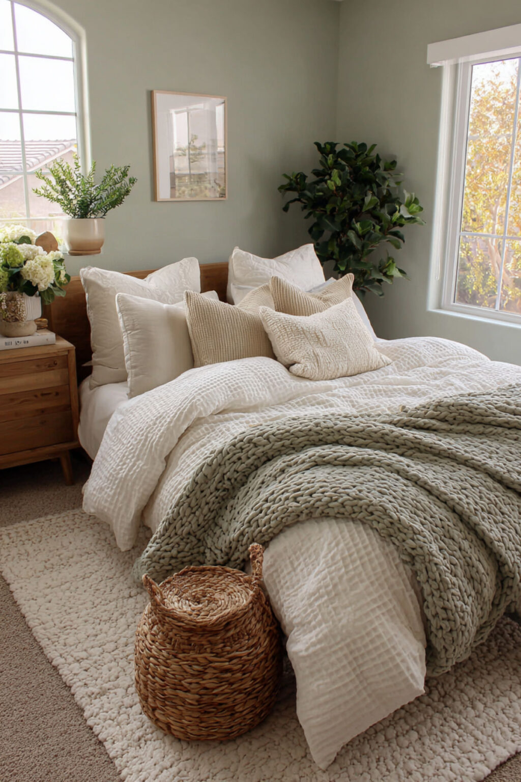 14 Muted Green Bedroom Ideas That Help Hot Flashes Feel Less Miserable ...