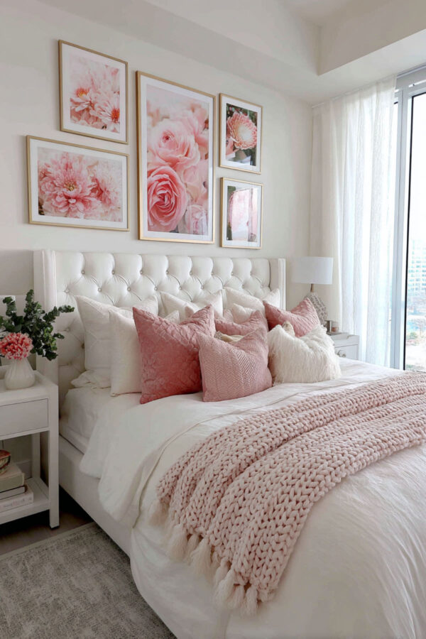 18 White Pink Bedroom Ideas for Fans of the Pink Aesthetic & Soft ...
