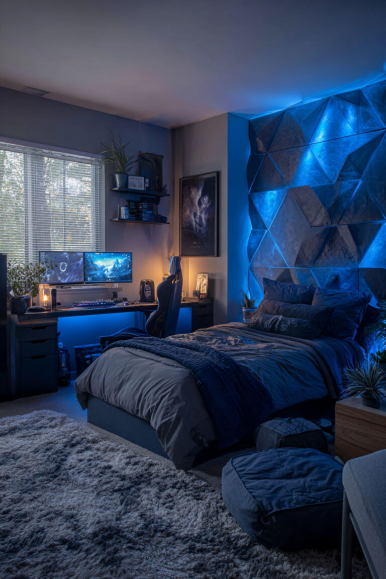 16 Cool LED Light Ideas to Upgrade a Teen Boy's Bedroom - Velvet Dawns