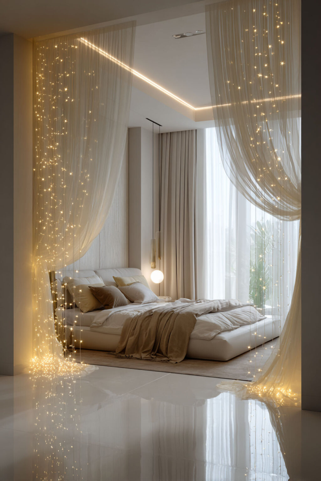 16 Stunning Ways to Combine Fairy and LED Lights in Your Bedroom ...