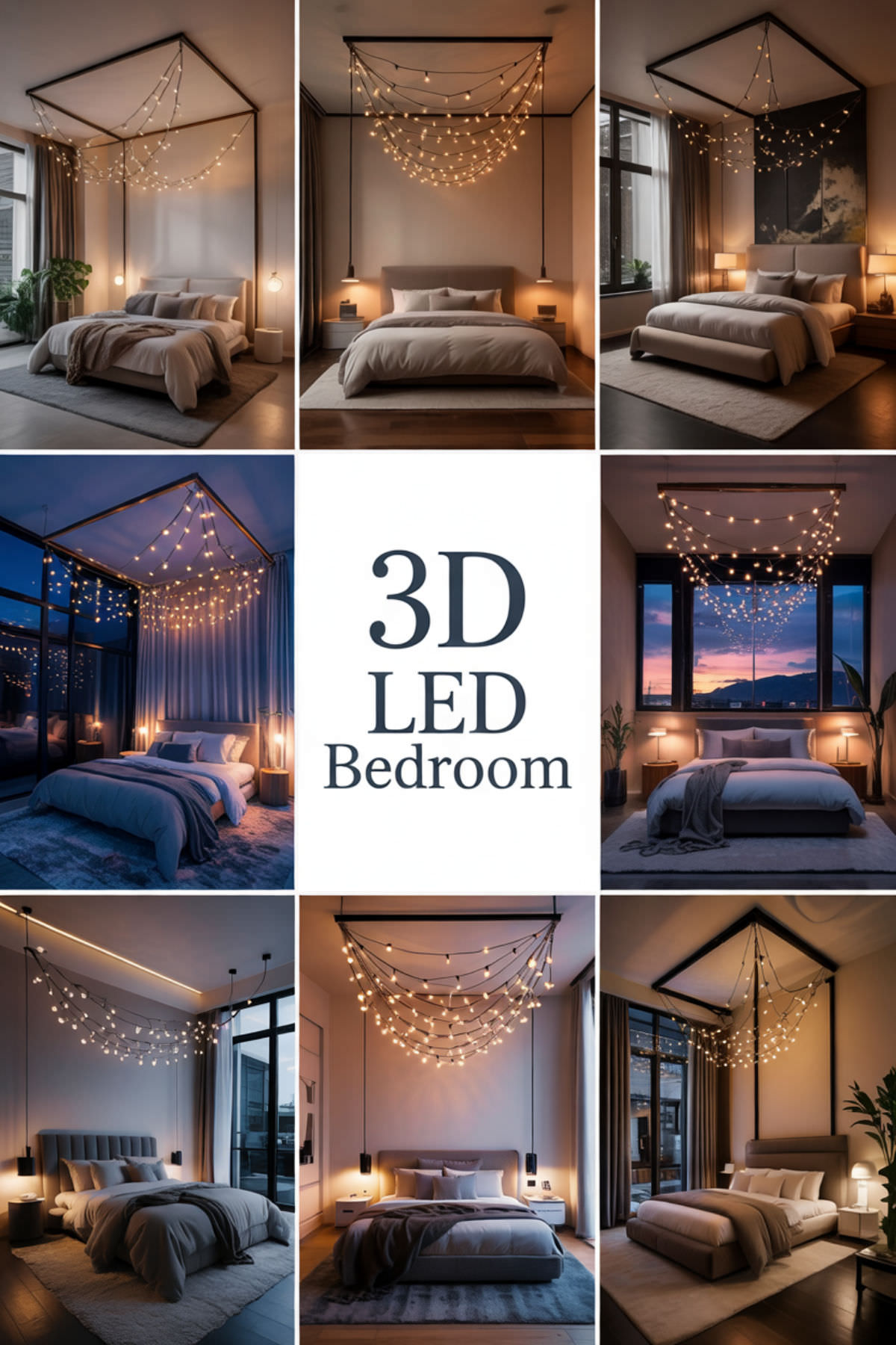 16 Stunning Ways to Combine Fairy and LED Lights in Your Bedroom ...