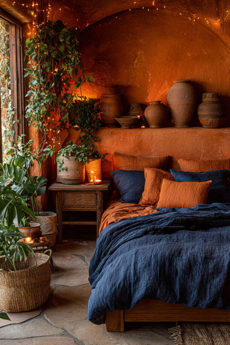 17 Blue Earthy Bedrooms That Feels Grounded and Serene - Velvet Dawns