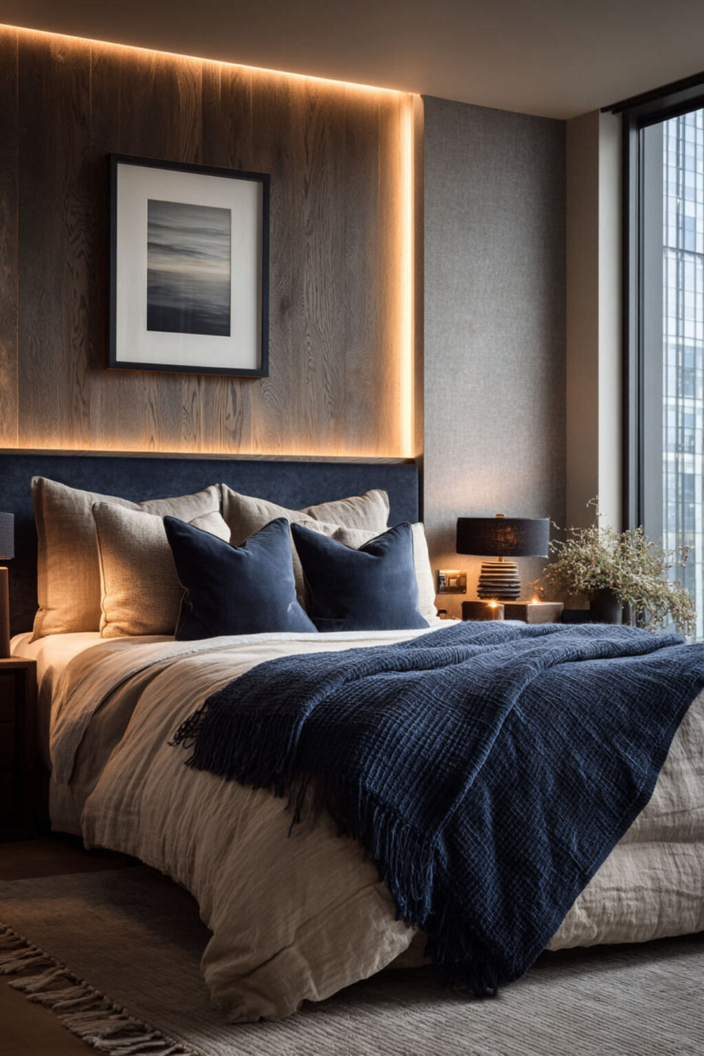 17 Blue Earthy Bedrooms That Feels Grounded and Serene - Velvet Dawns