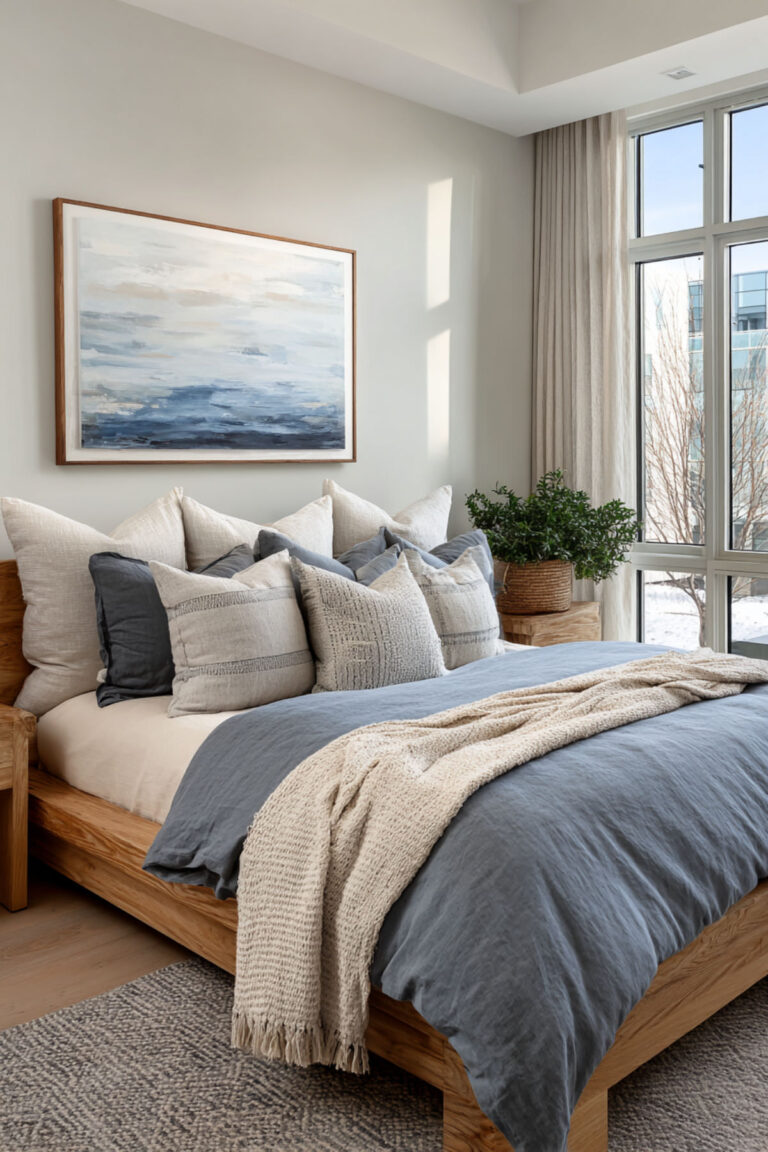 17 Blue Earthy Bedrooms That Feels Grounded and Serene - Velvet Dawns