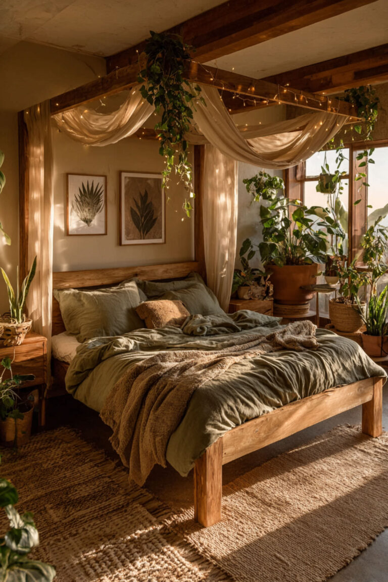 18 Light Earthy Bedroom Ideas for a Calming, Nature-Inspired Space ...