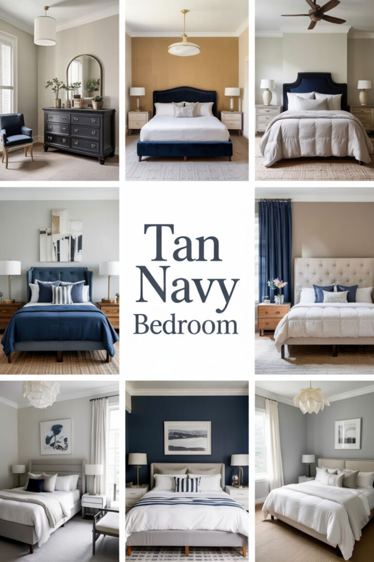16 Navy Blue and Tan Bedroom Ideas That Feel Bold Yet Balanced - Velvet ...